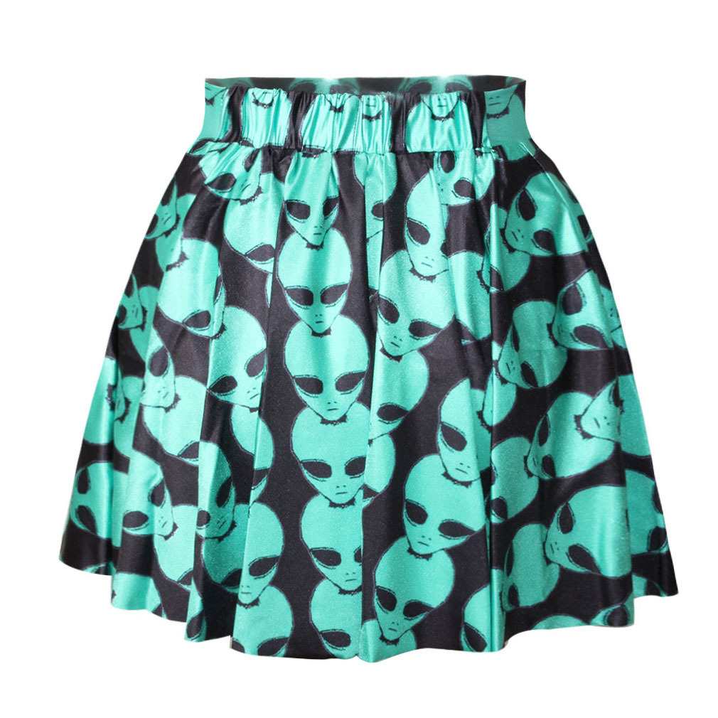 Fashion Women Pleated Skirts Size Short Skirts Reversible Skater Skirt ...