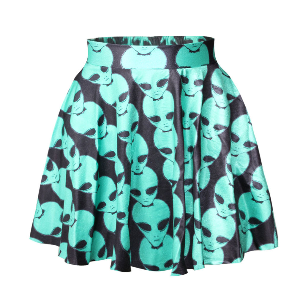 Fashion Women Pleated Skirts Size Short Skirts Reversible Skater Skirt ...